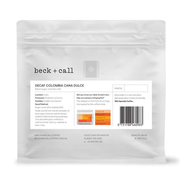 Decaf Colombia Cana Dulce - Beck and Call Coffee